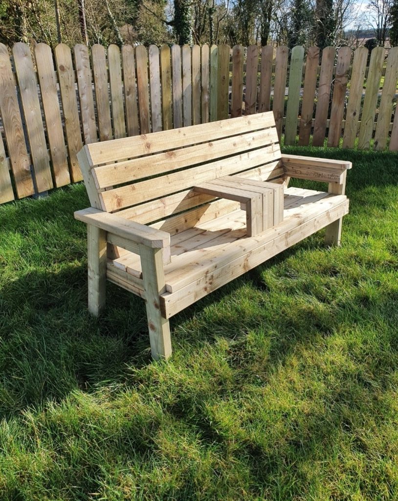 Wooden Two Seater Love Bench Ireland - Two Seater Bench